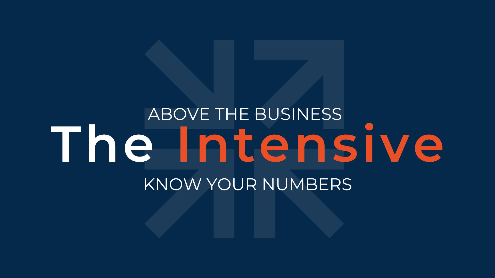 Register For The Intensive!