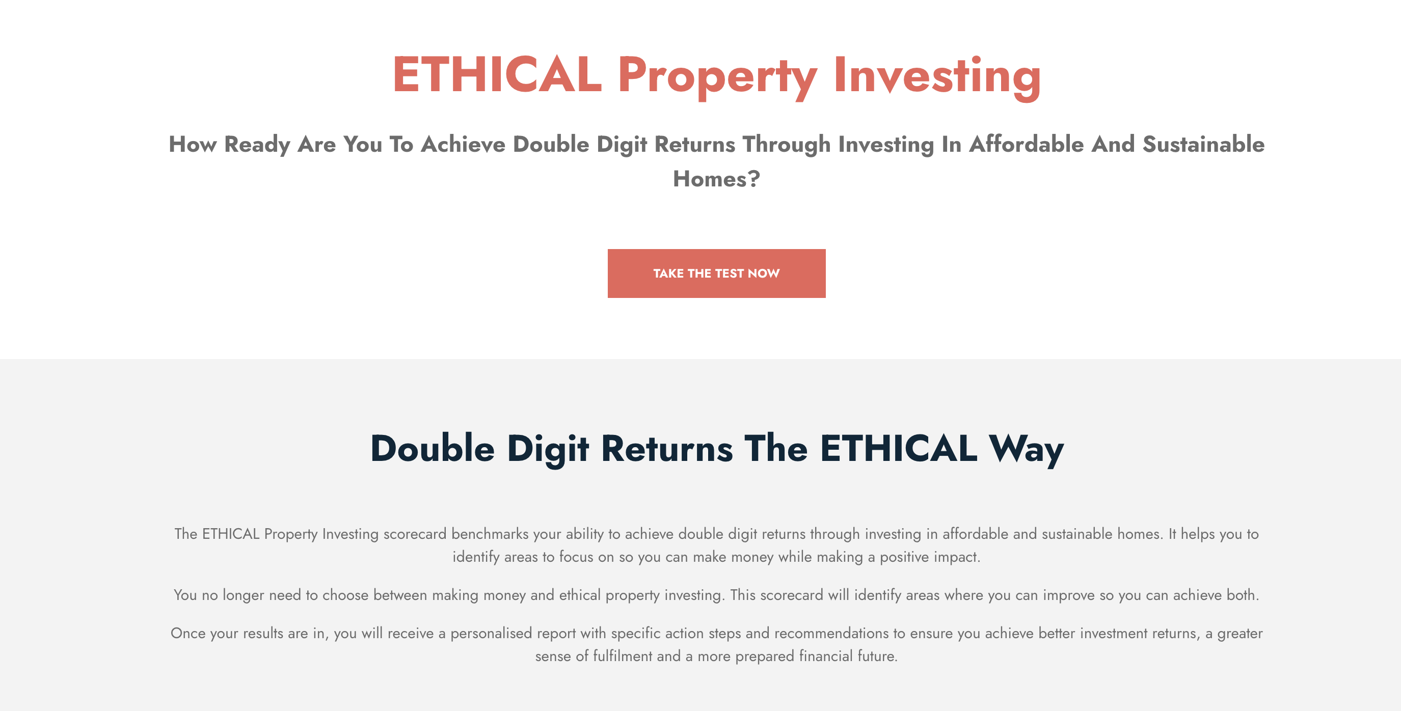 The ETHICAL Property Investing Scorecard