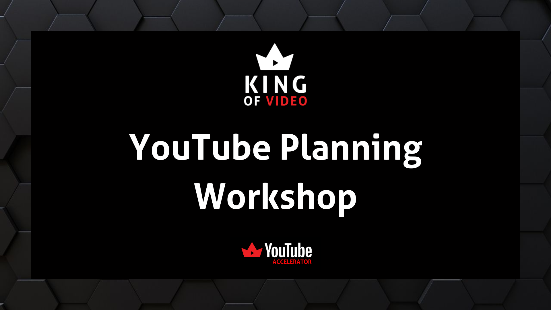 YouTube Workshop Registration